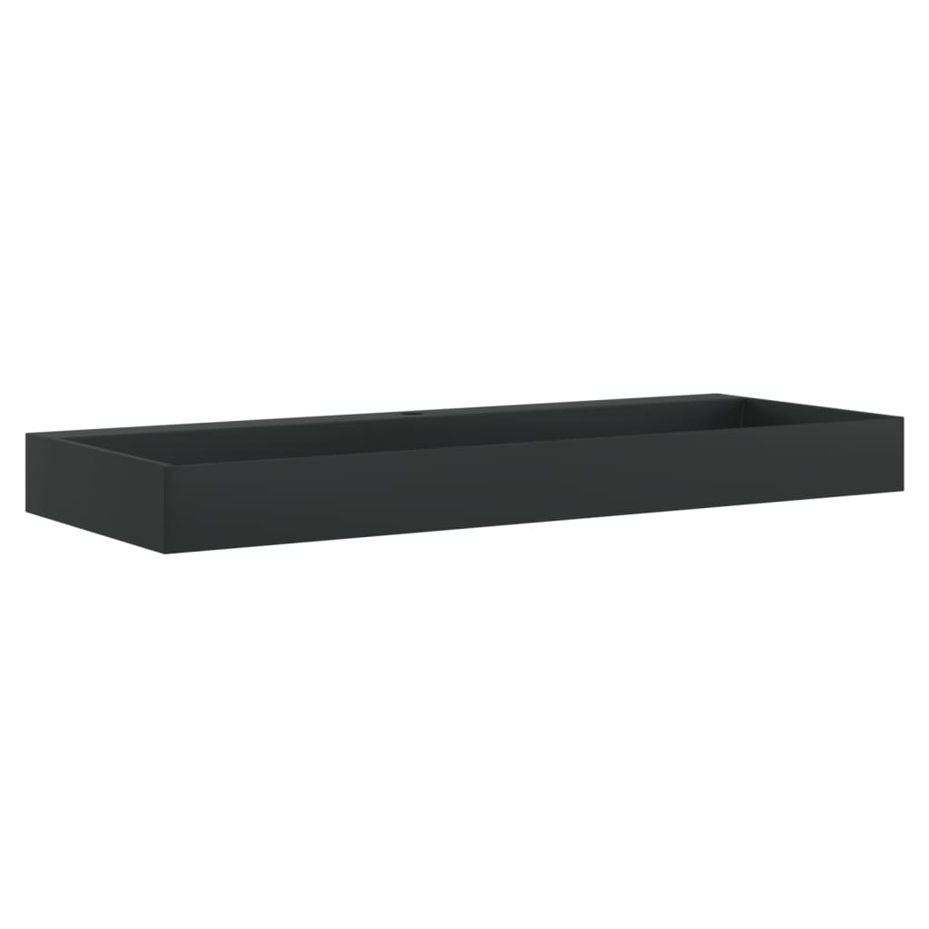 vidaXL Handlaug 120x46x11 cm Steinsteypt/Marmarasteypt Mattsvört ...
